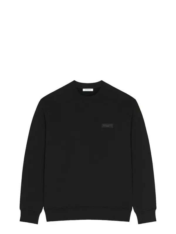 Givenchy Fleece Sweatshirt With Grosgrain Paris Detail - Black