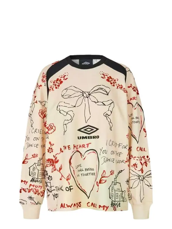 Stine Goya X Umbro Graphic-print Sweatshirt - Neutrals