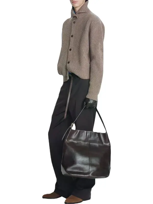 TONYWACK Ribbed-knit Button-up Sweater - Neutrals