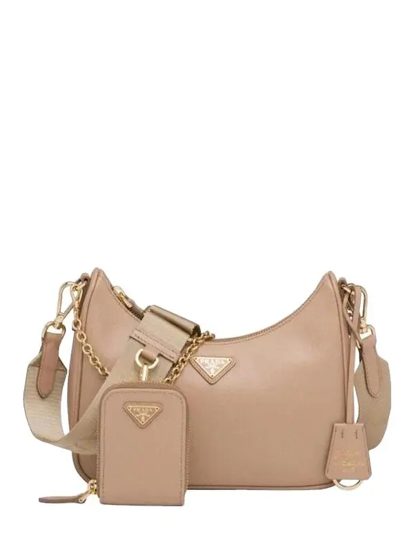 Prada Re-edition 2005 Saffiano Leather Bag - Bean Paste Beige