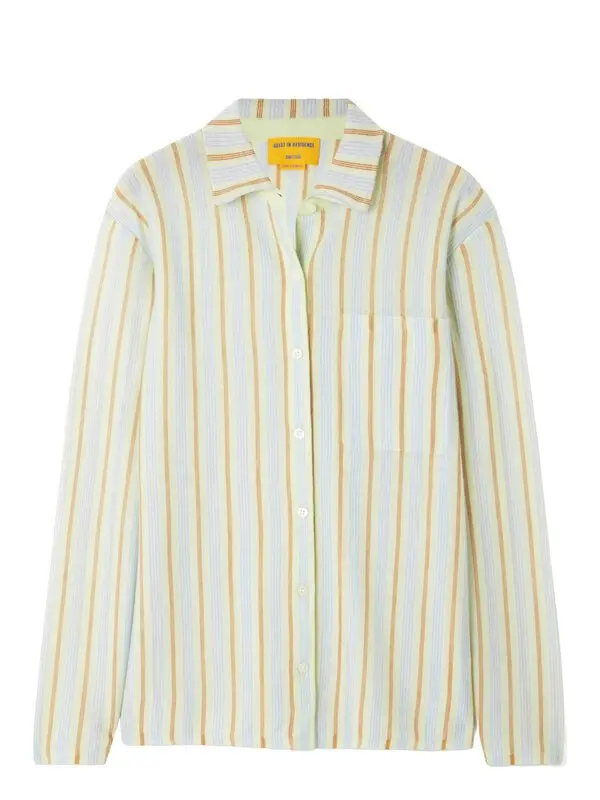 Guest In Residence Showtime Striped Cashmere Shirt - No