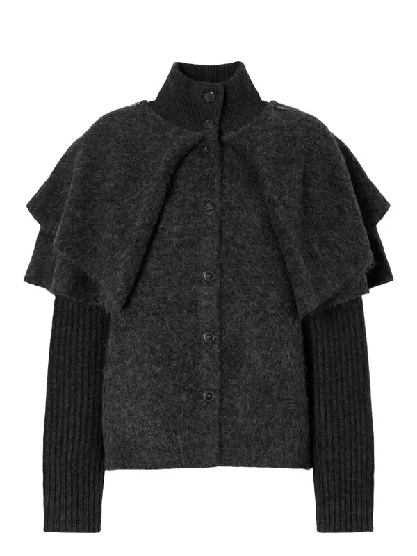 FRAME Alpaca-blend Cardigan - Gray
