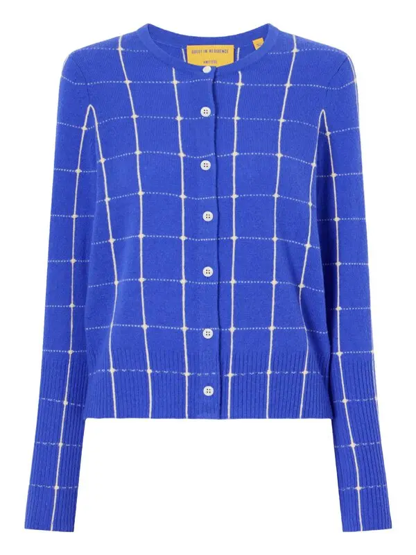 Guest In Residence Jane Checker Cashmere Cardigan - No