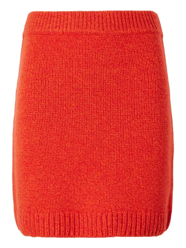 Tove Wool Mini Skirt - Red