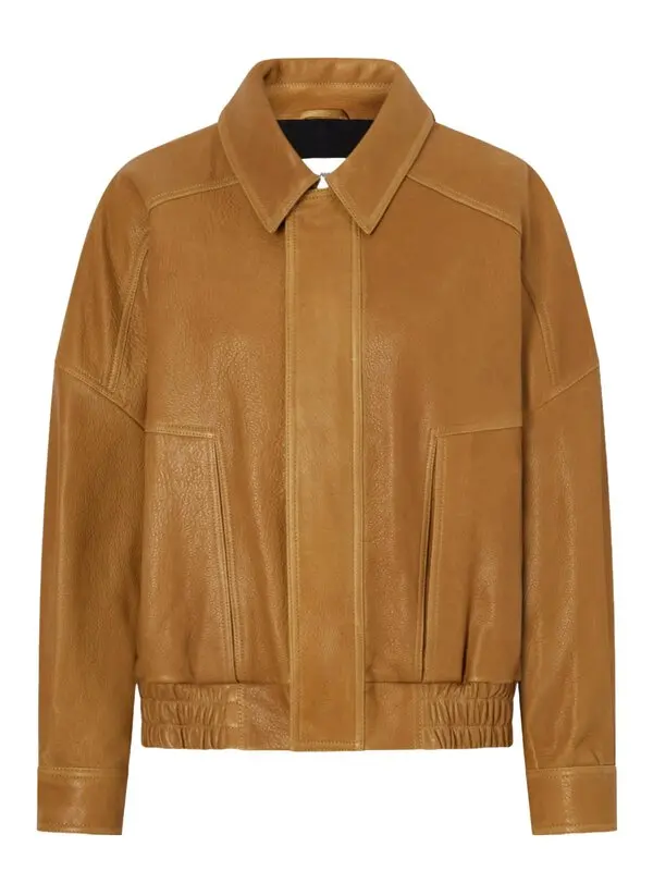 Nour Hammour Lapel Leather Jacket - No