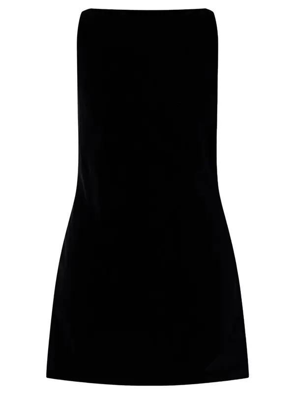 Brandon Maxwell Paneled Velvet Mini Dress - No