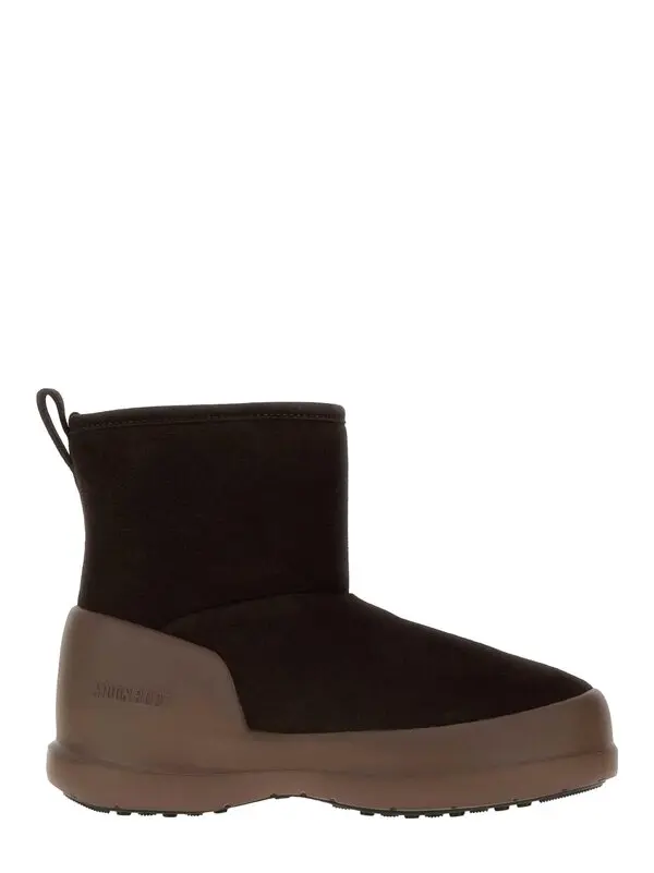 Moon Boot Dark Suede Mezzaluna Mid Ankle Boots - Brown