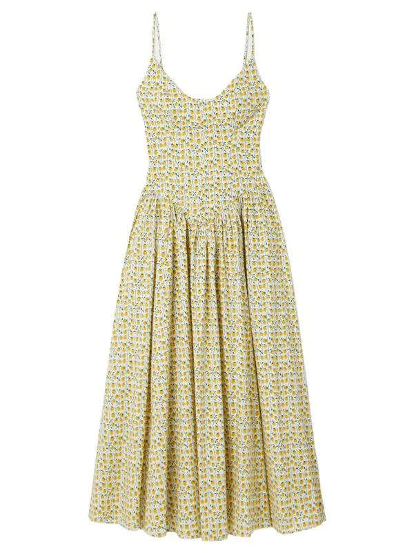 Staud Cotton-blend Poplin Maxi Dress - Multicolor