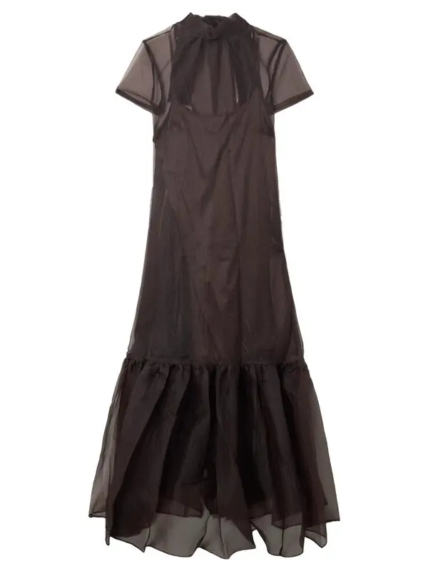 Staud Tiered Organza Maxi Dress - No