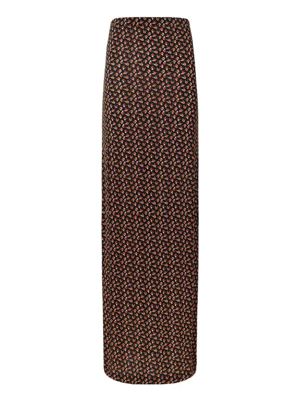 Rabanne Floral-jacquard Crepe Maxi Skirt - No