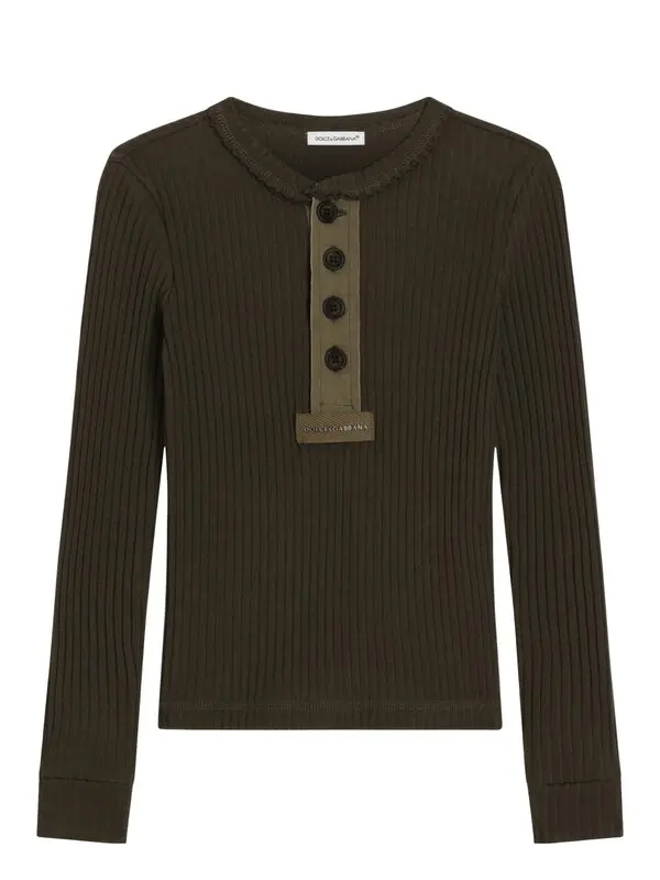 Dolce & Gabbana Logo-plaque Sweater - Grey