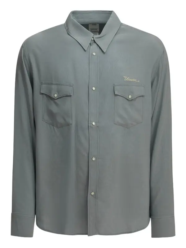 Visvim Meridian Embroidered Canvas Shirt - Grey