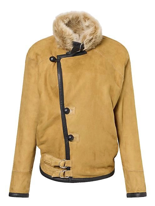 Isabel Marant Étoile Roama Shaggy Shearling Coat - Ecru