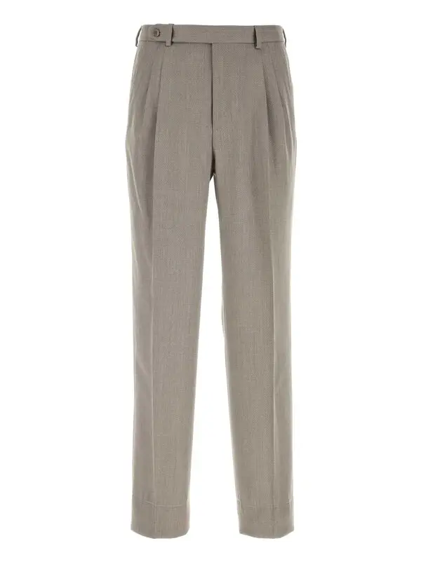Brioni Dove Grey Wool Pant - Gray