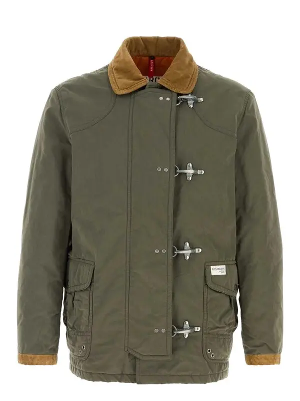 FAY Army Cotton Padded Jacket - Green