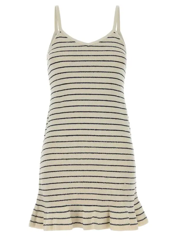 JW Anderson Embroidered Cotton Blend Mini Dress - Multicolor