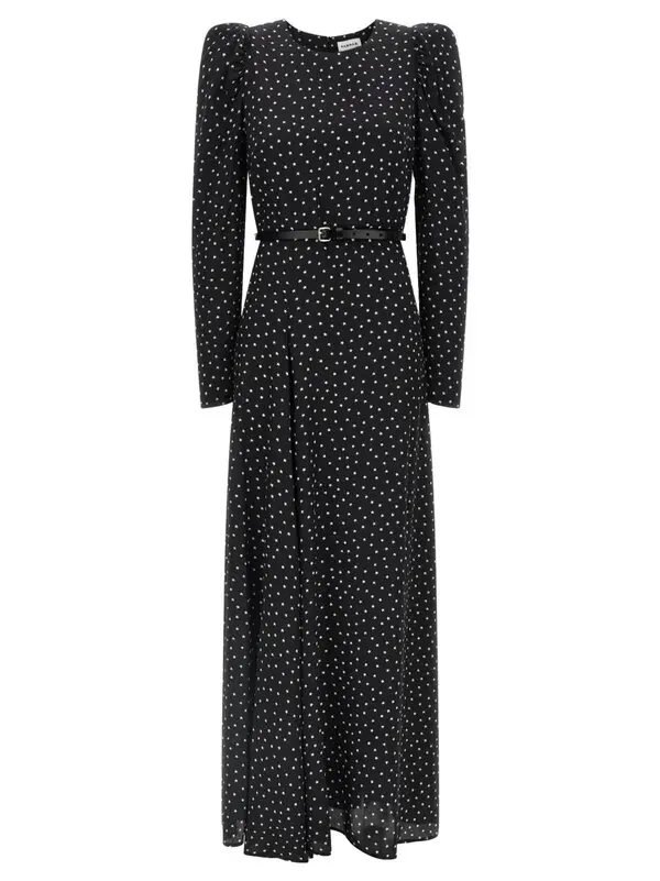 P.a.r.o.s.h Star Print Maxi Dress - Black