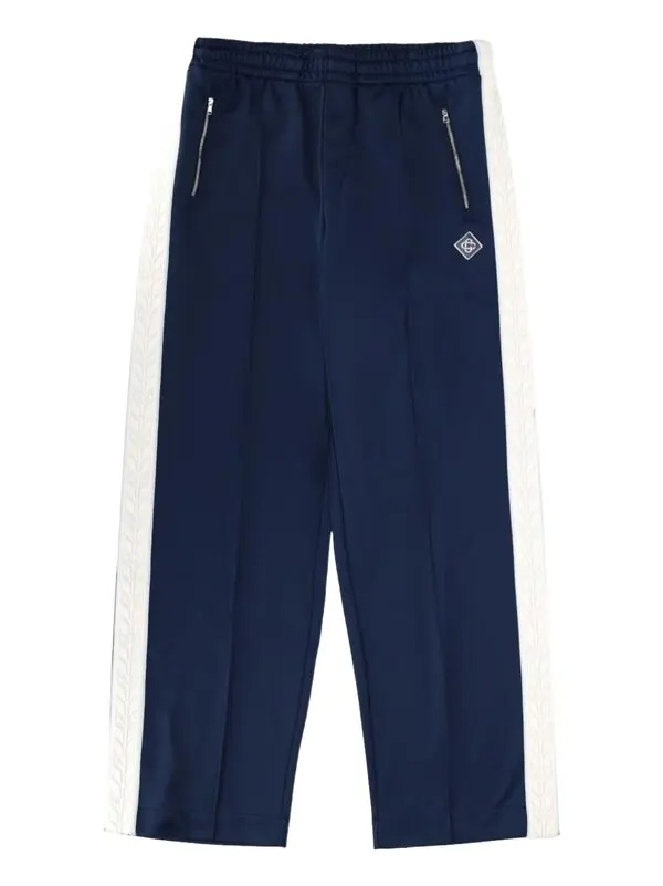 Casablanca Wide Leg Track Trousers - Navy