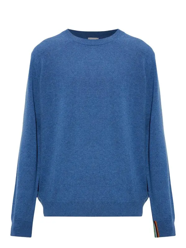 Paul Smith 100% Cashmere Crewneck Sweater For - Navy