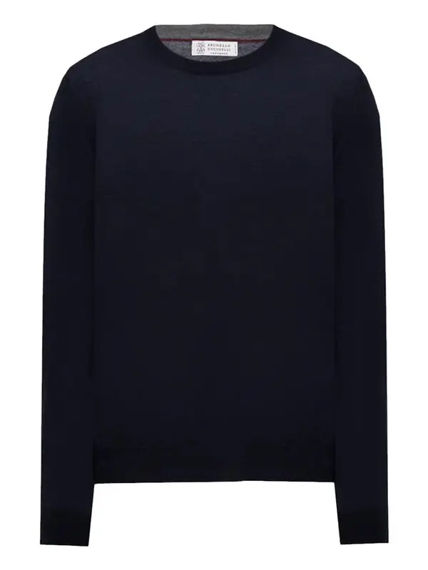 Brunello Cucinelli Virgin Wool & Cashmere Sweater - Blue
