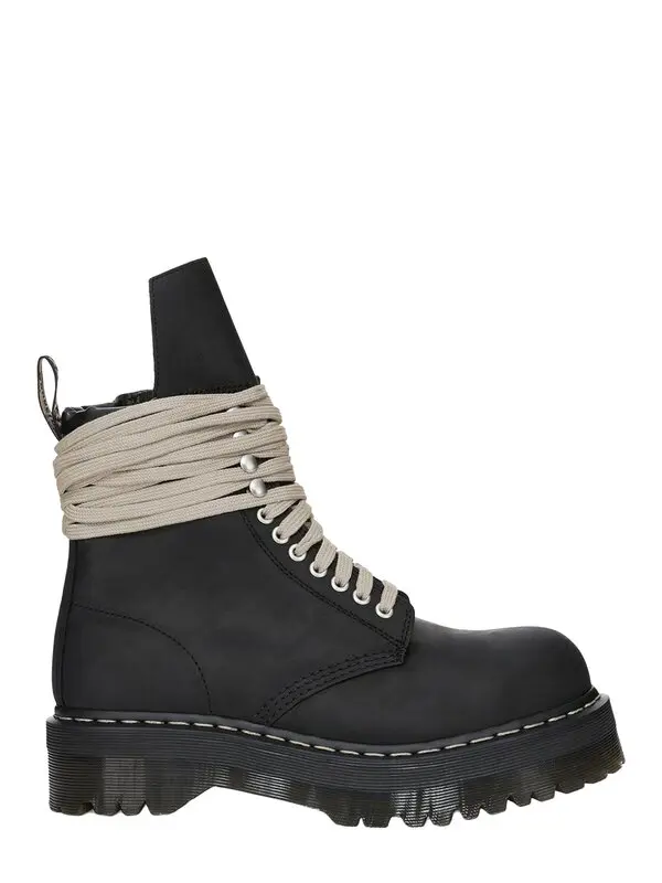 DR. MARTENS X RICK OWENS Cow Leather Lace-up Boots - Black