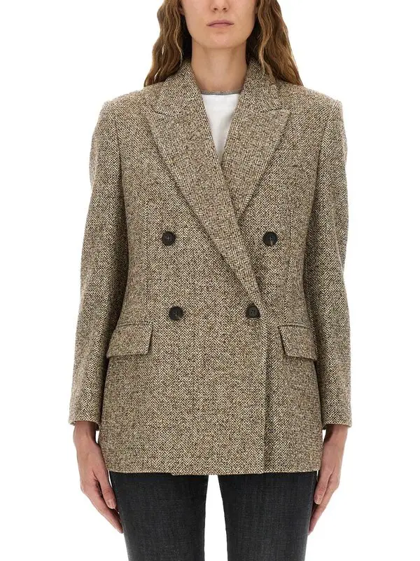 Brunello Cucinelli Virgin Wool & Silk Jacket - Beige