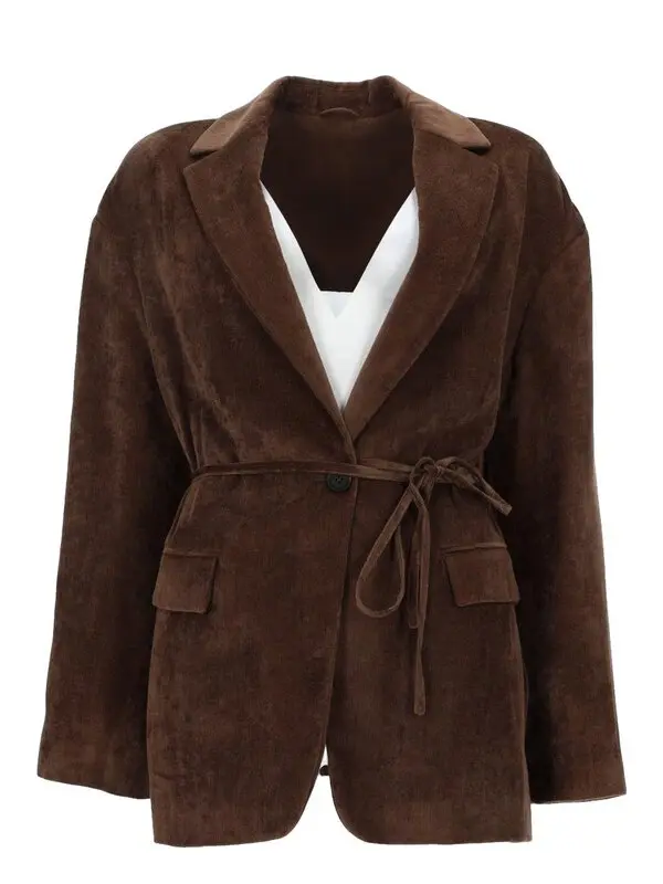 Brunello Cucinelli Viscose & Cashmere Jacket - Brown