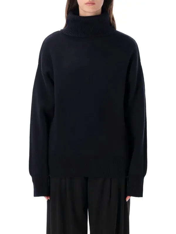 RHEA Oversized Turtleneck Sweater - Blu