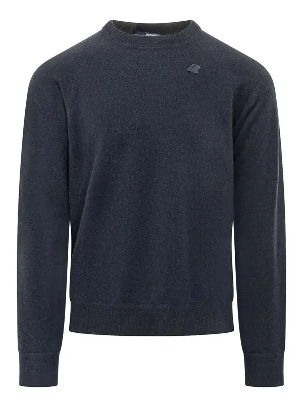 K-WAY Fleece-stitch Knitwear - Blue Depth
