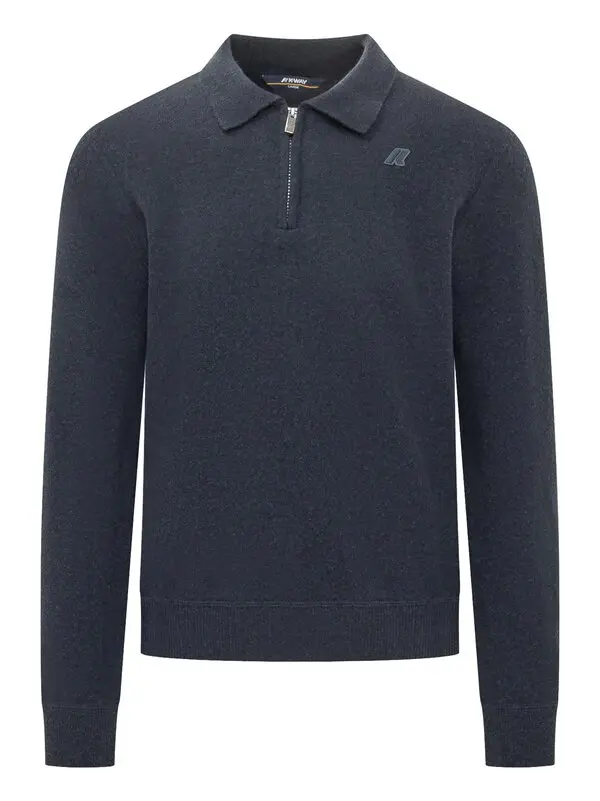 K-WAY Gleren Fleece Stitch Knitwear - Blue Depth