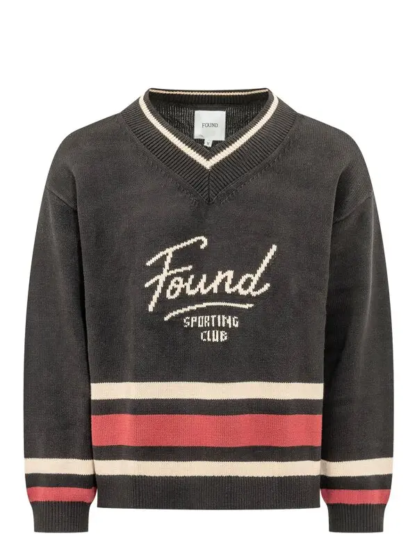 FOUND Sport Club Knit Sweater - Black