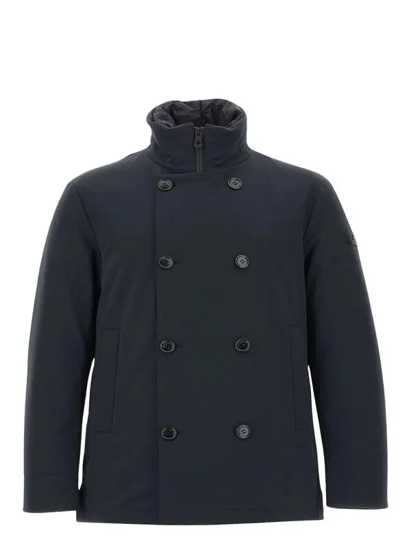 Peuterey Premium Duck Down Quilted Coat For - Navy