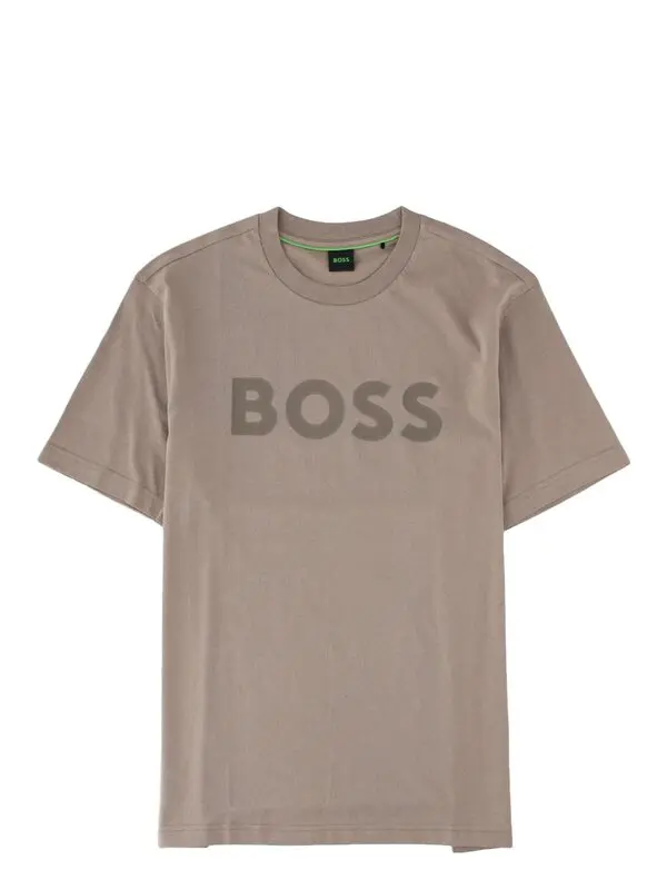 BOSS Logo T-shirt In 100% Cotton - Beige