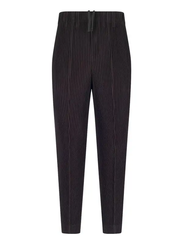 Issey Miyake Homme Plissé Pleated Trousers - Brown