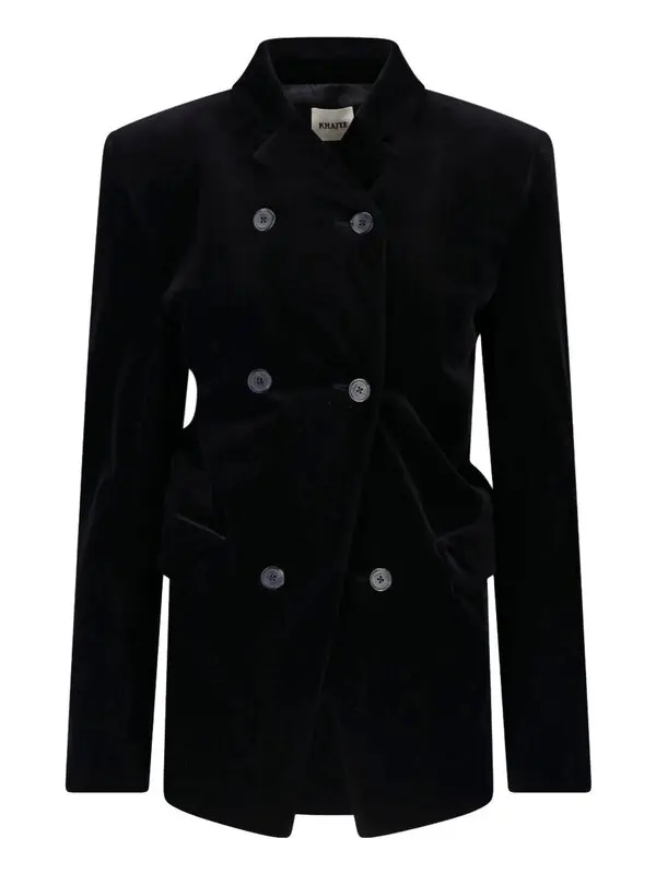 Khaite Double-breasted Tailored Blazer - Black