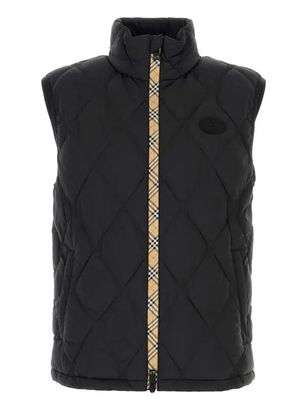 Burberry Nylon Acresford Sleeveless Jacket - Black