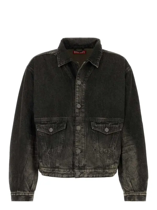 DIESEL® Slate Denim D-morghi Jacket - Black