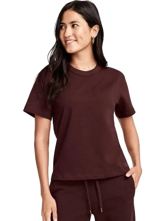JOCKEY The One And Only Heavyweight 100% Organic Cotton Tee - Currant