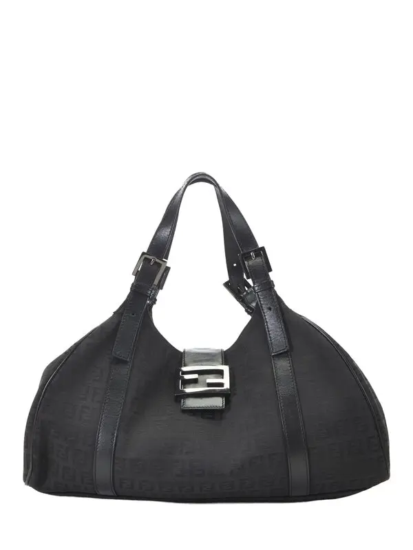 Fendi Zucchino Borsa Shoulder Bag - Black