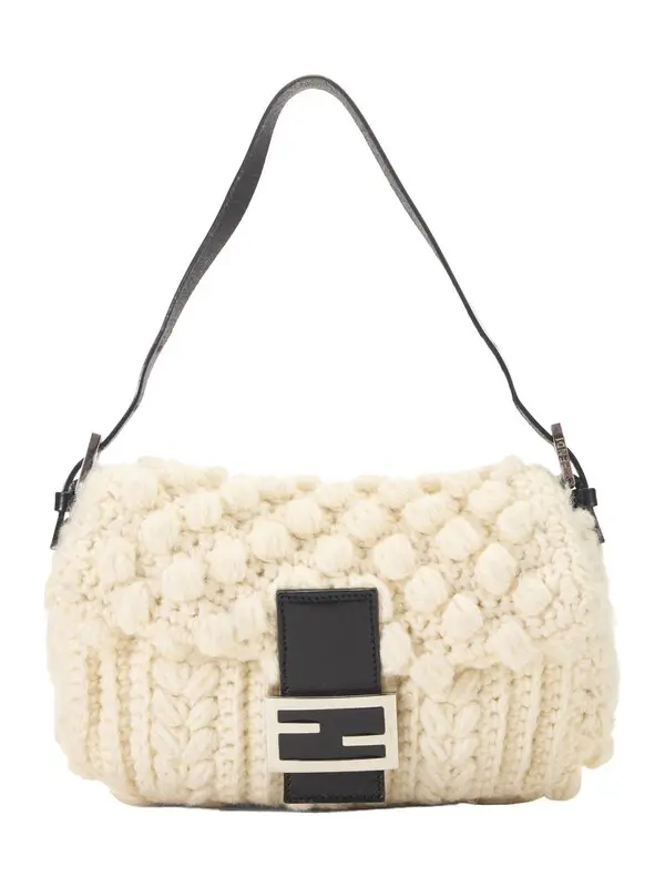 Fendi Knit Baguette - Cream