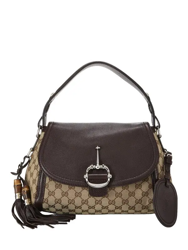 Gucci Original Gg Horsebit Shoulder Bag - Brown