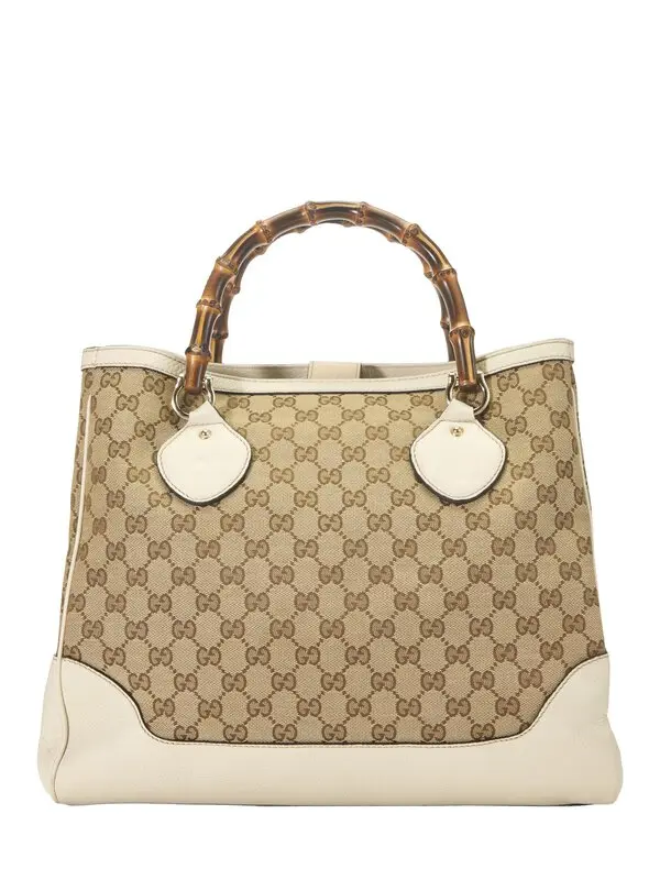 Gucci Original Gg Bamboo Shopper Tote - White