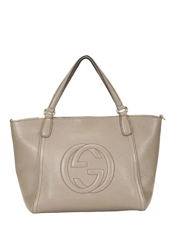 Gucci Beige Soho Top Handle Bag - Grey