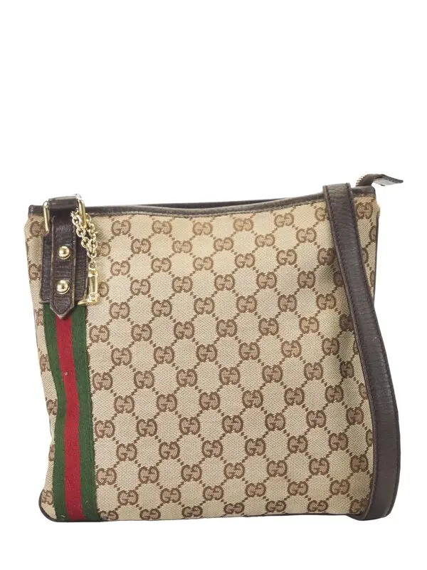 Gucci Original Gg Canvas Jolicoeur Messenger - Brown