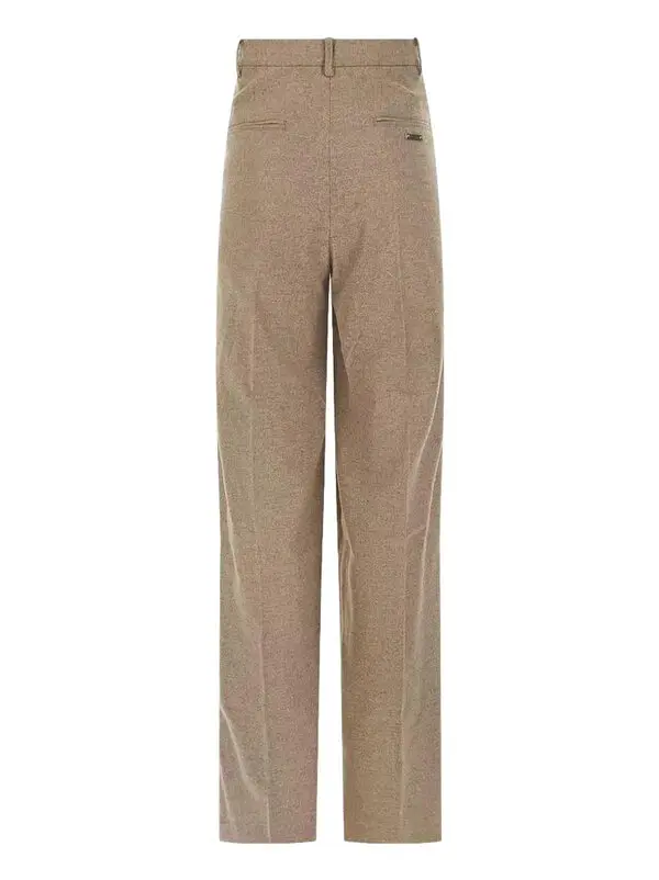 Iceberg Pleated Wide-leg Trousers - Neutrals