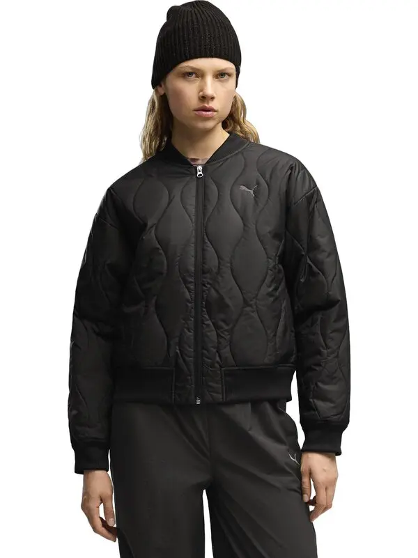 PUMA Satin Bomber Jacket - Black