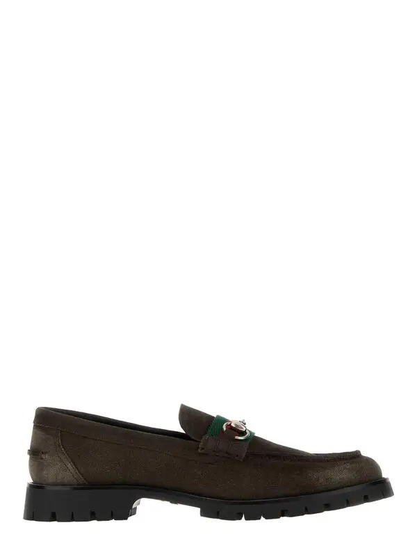 Gucci Chocolate Suede Loafers - Brown