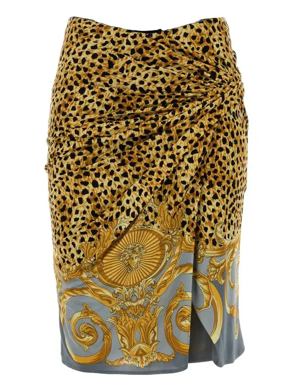 Versace Printed Jersey Skirt - Multicolor