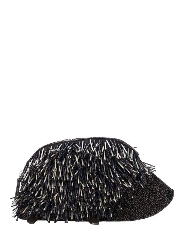 Staud Porcupine Beaded Clutch - Black Multi