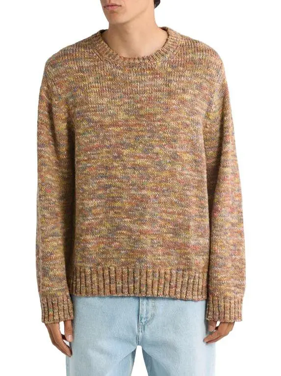 CORRIDOR Shenandoah Space Dye Crewneck Sweater - Beige Multi